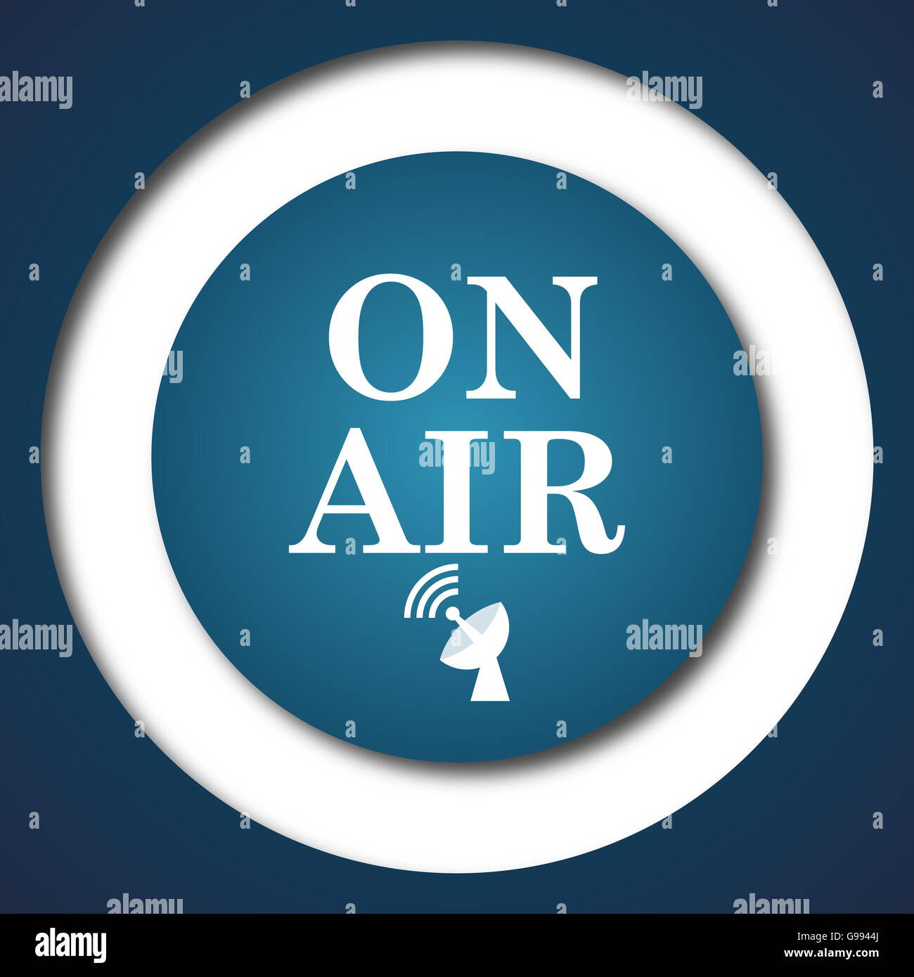 On air icon. Internet button on white background Stock Photo - Alamy