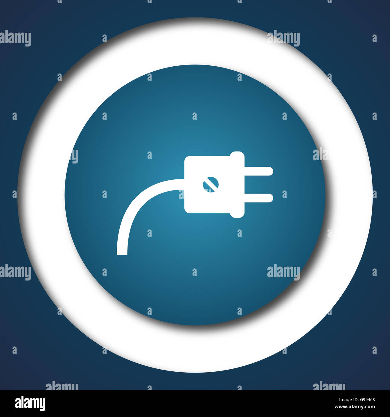 Plug icon. Internet button on white background Stock Photo - Alamy