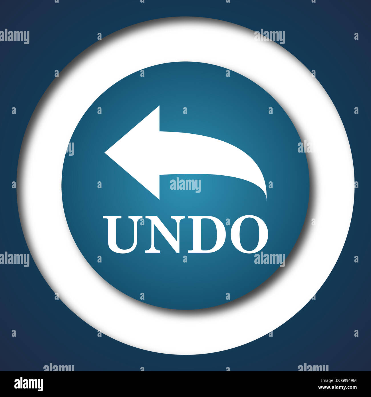 Undo icon. Internet button on white background Stock Photo - Alamy