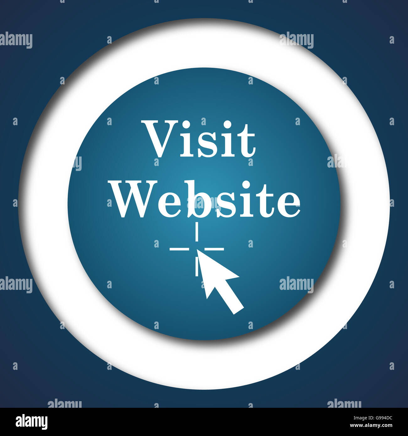 Visit website icon. Internet button on white background Stock Photo - Alamy