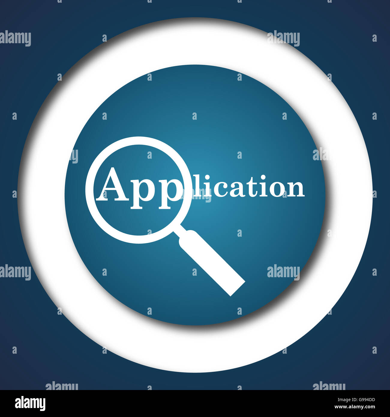 Application icon. Internet button on white background Stock Photo - Alamy