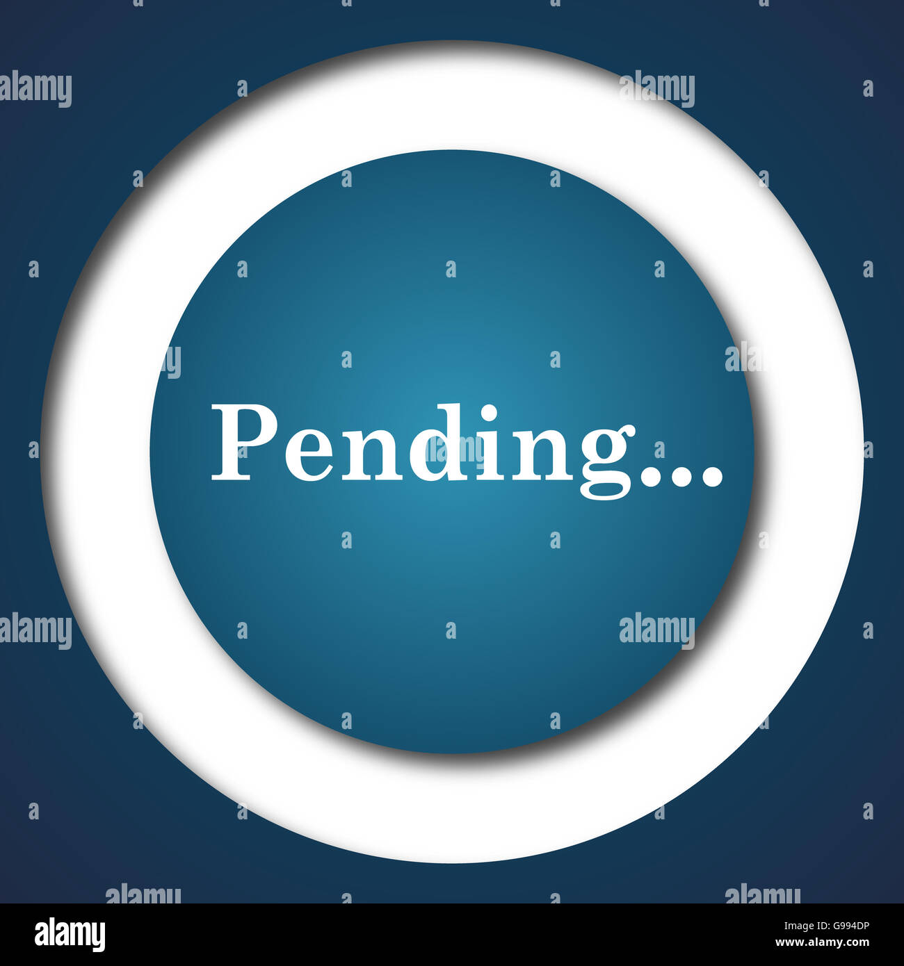 Pending icon. Internet button on white background Stock Photo - Alamy