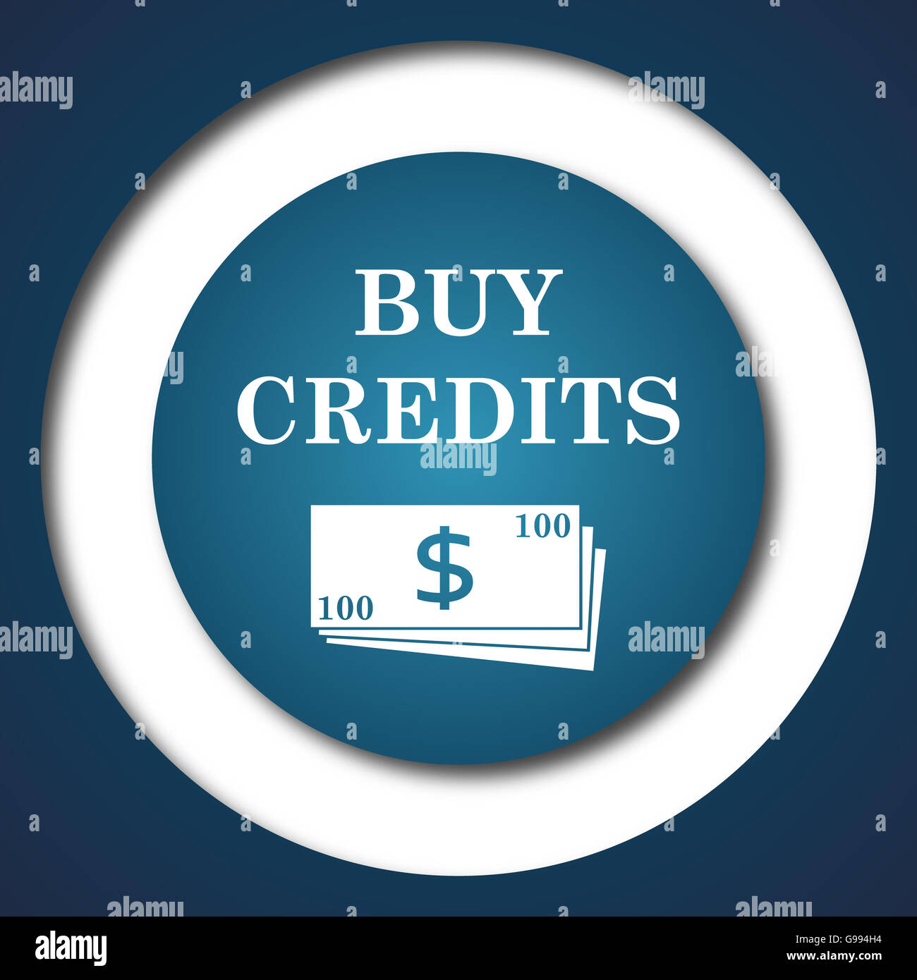 Buy credits icon. Internet button on white background Stock Photo - Alamy
