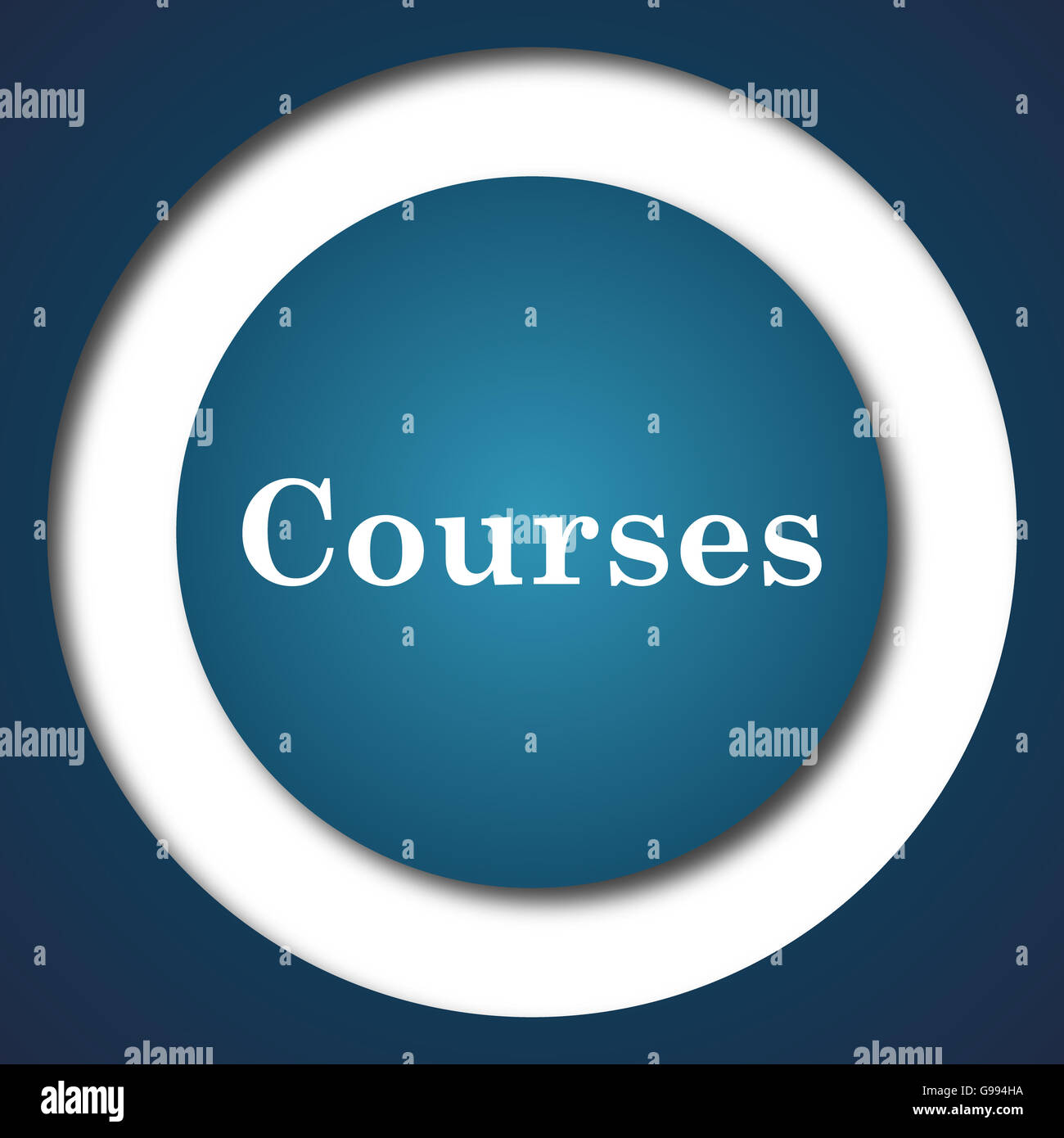 Courses icon. Internet button on white background Stock Photo - Alamy
