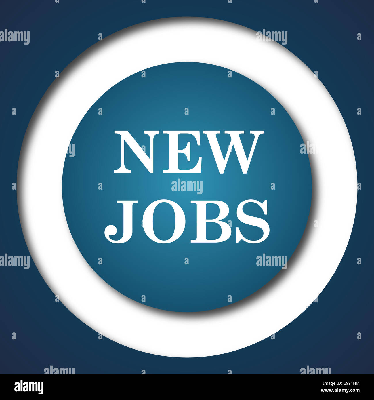 New jobs icon. Internet button on white background Stock Photo - Alamy