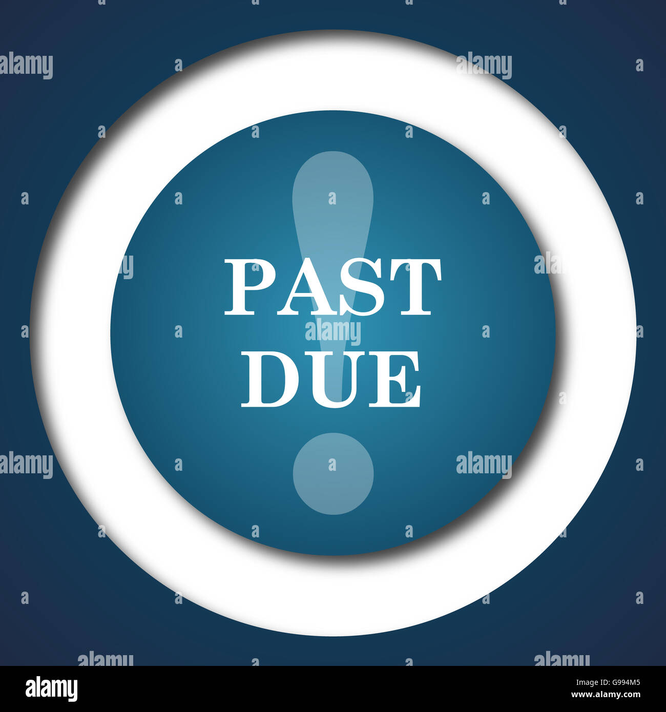 Past due icon. Internet button on white background Stock Photo - Alamy