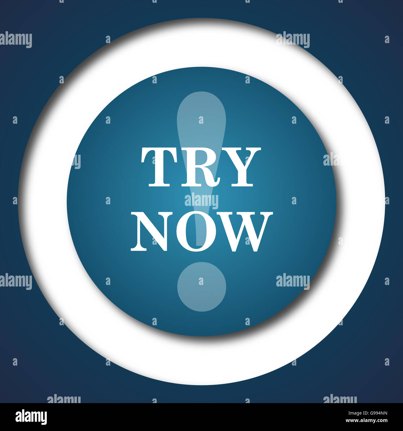 Try now icon. Internet button on white background Stock Photo - Alamy