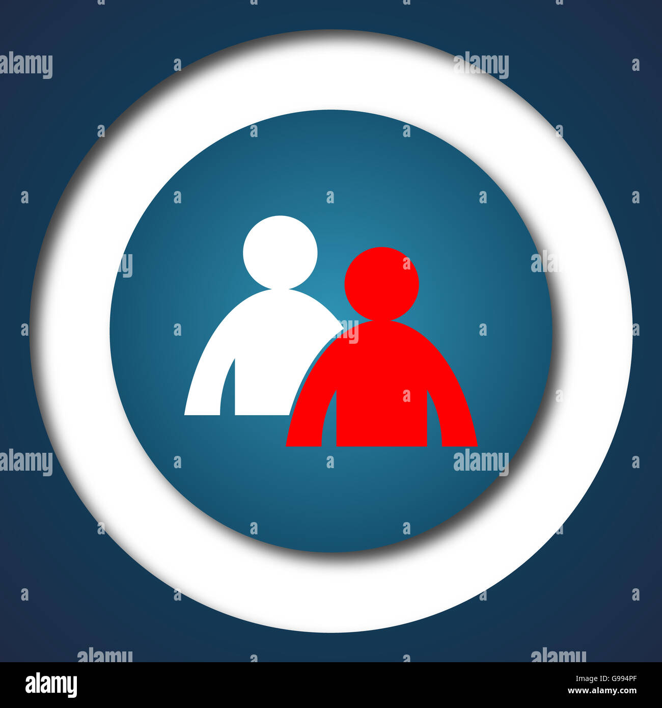 Mentoring icon. Internet button on white background Stock Photo - Alamy