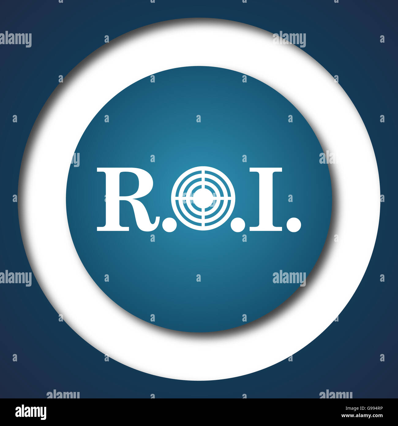 ROI icon. Internet button on white background Stock Photo - Alamy