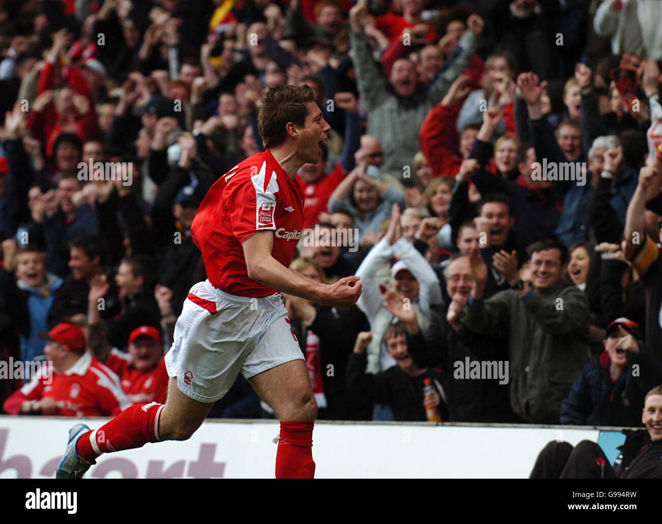 Nottingham forests nicky southall celebrates scoring the winning goal ...