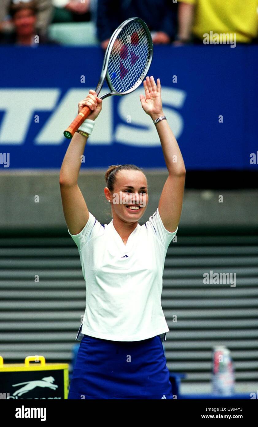 Martina hingis australian open melbourne park hi-res stock photography ...