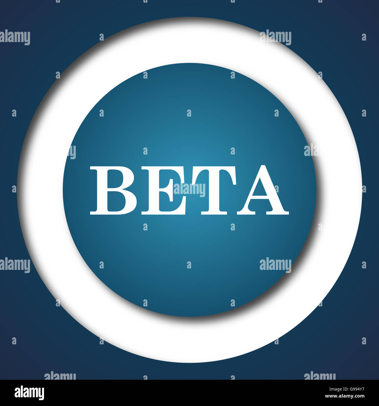Beta icon. Internet button on white background Stock Photo - Alamy