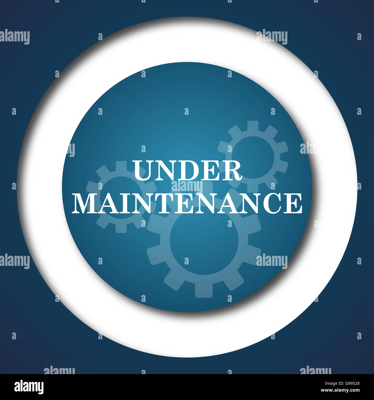 Under maintenance icon blue website hi-res stock photography and images ...