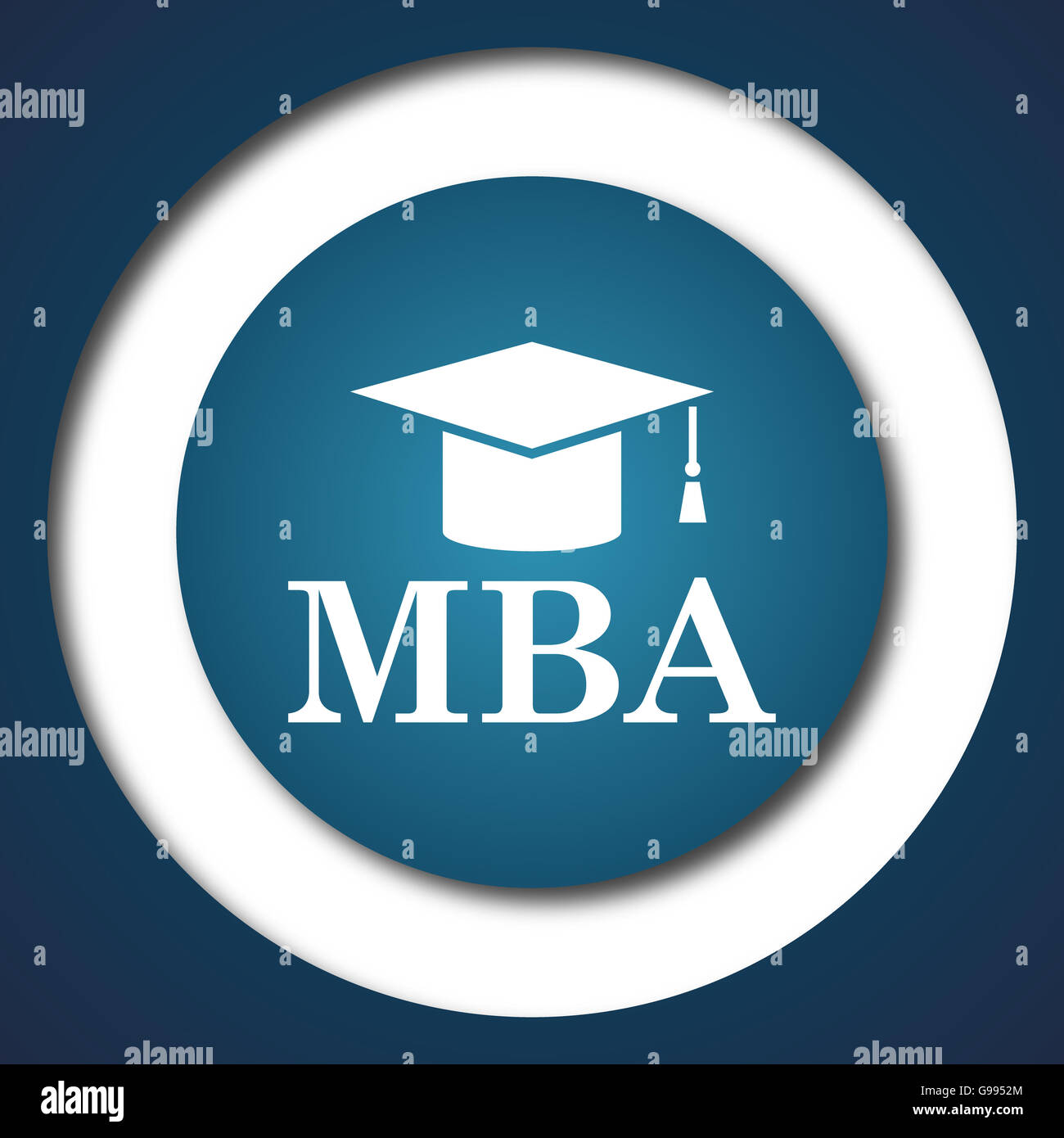 MBA icon. Internet button on white background Stock Photo - Alamy