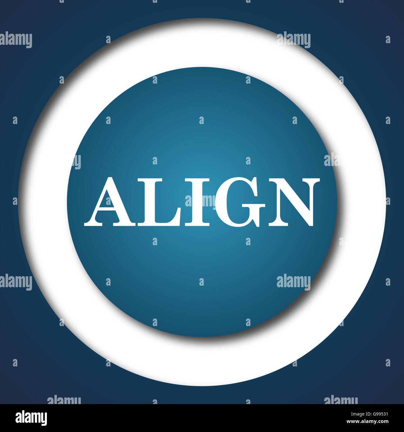 Align icon. Internet button on white background Stock Photo - Alamy
