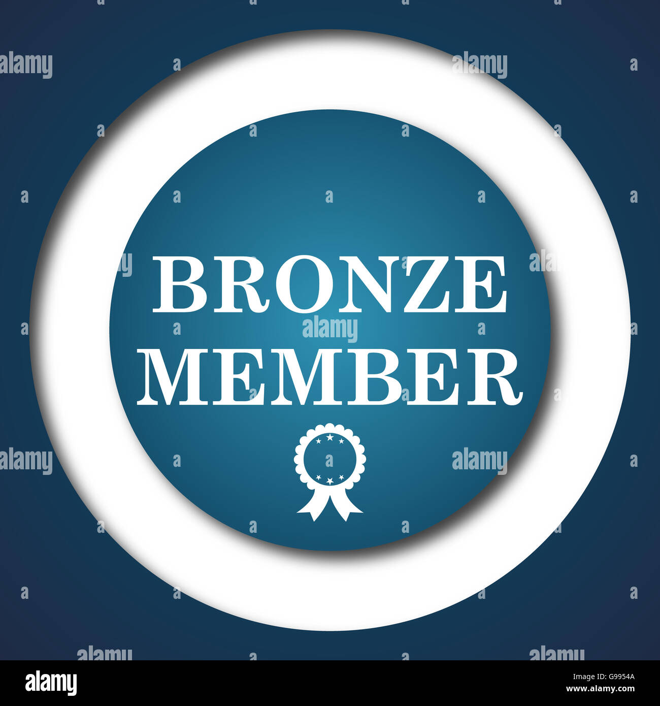 Bronze member icon. Internet button on white background Stock Photo - Alamy