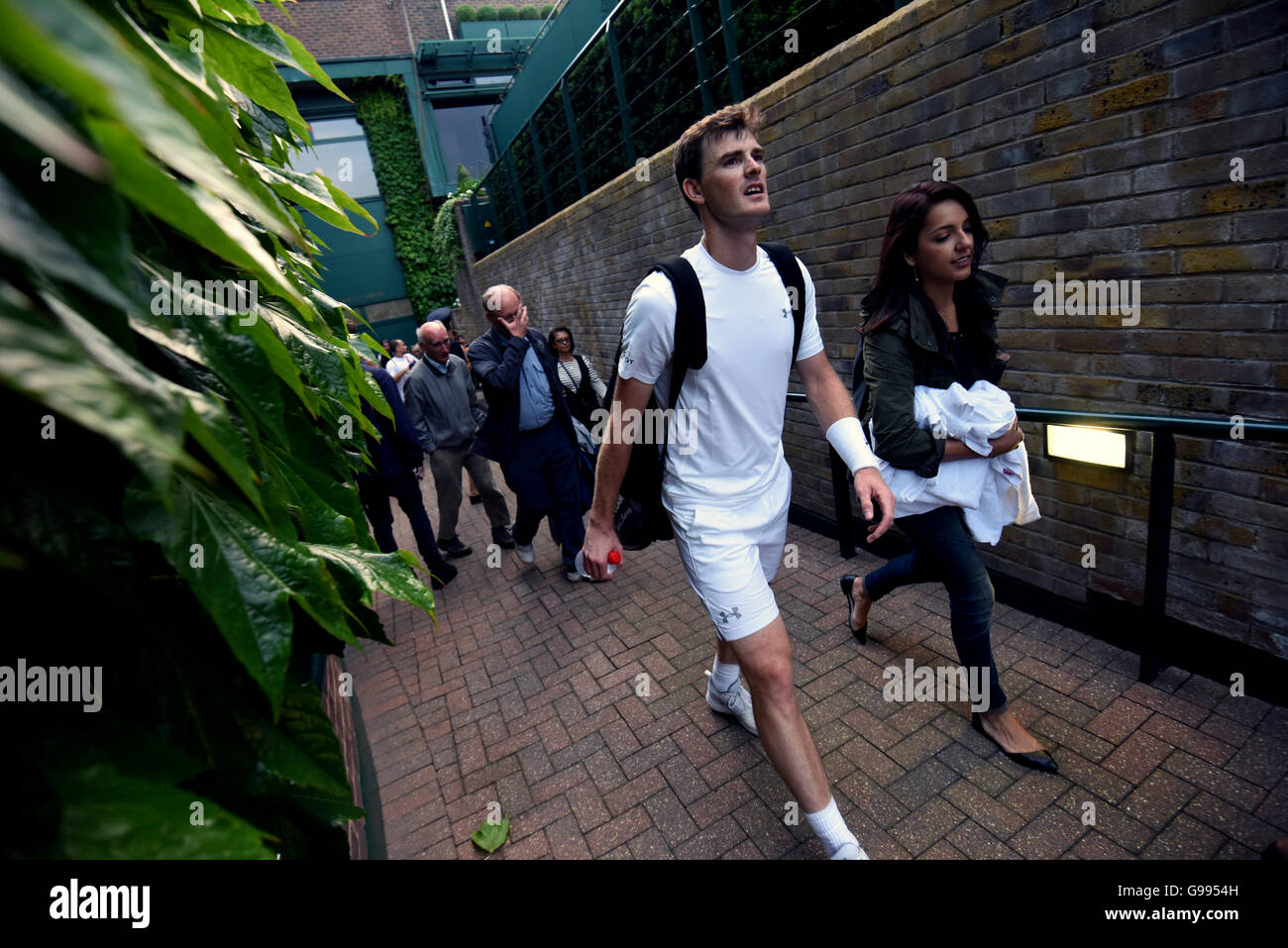 Jamie Murray following his doubles match on day Four of the Wimbledon ...