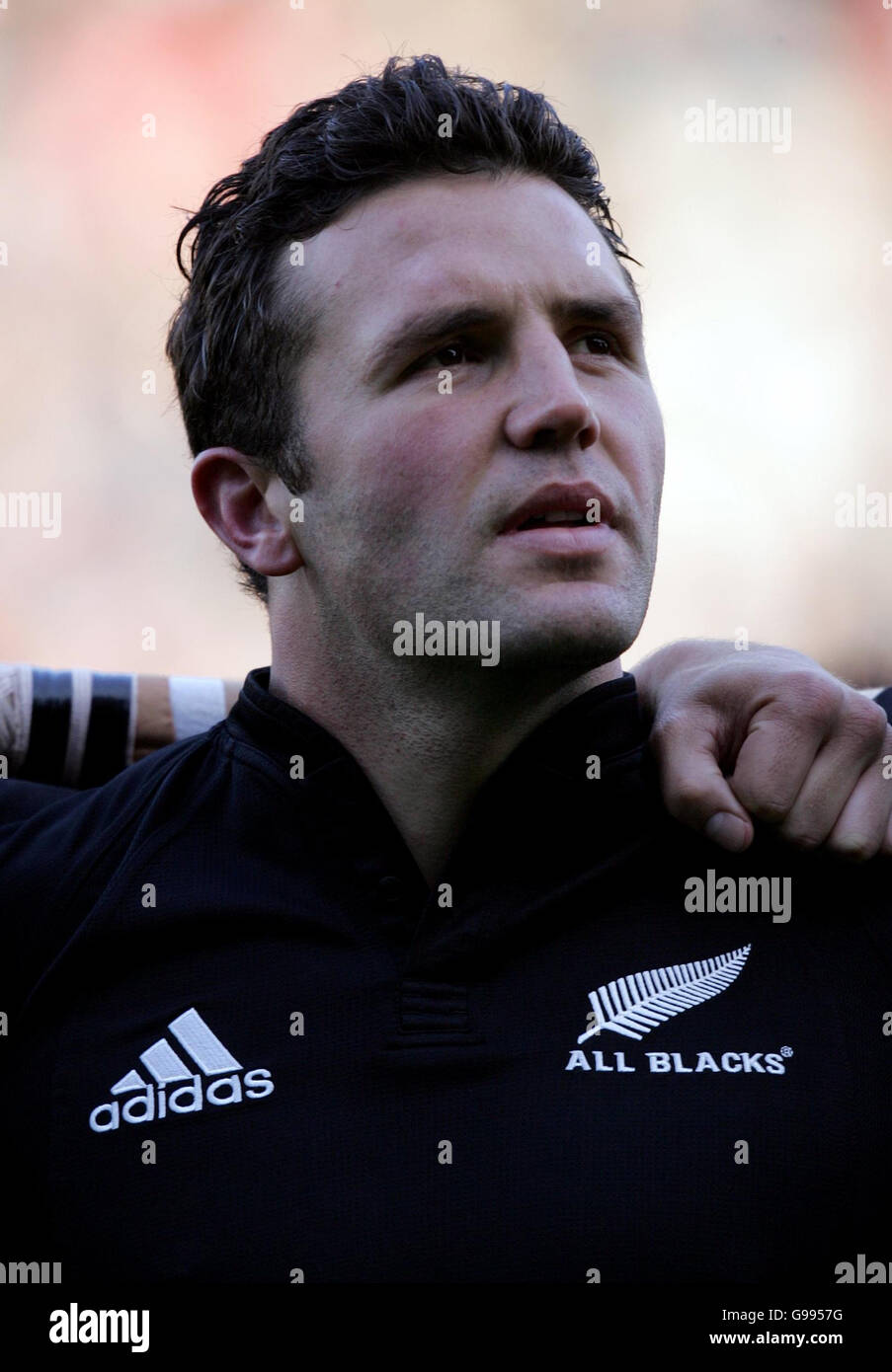 New Zealand's Aaron Mauger before the Ireland v New Zealand match at ...