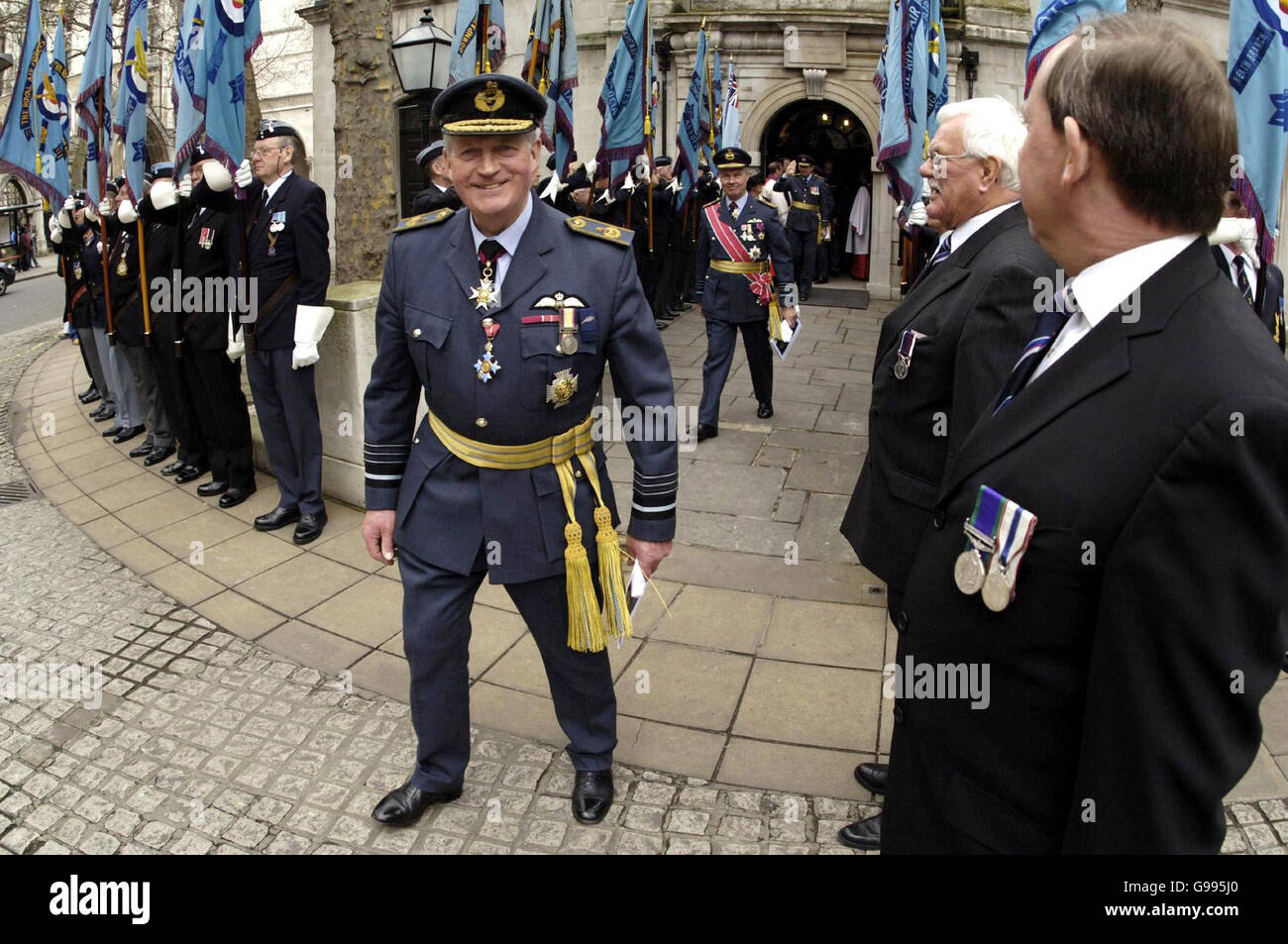 Senior officers of the Royal Air Force leave St Clement Danes (RAF ...