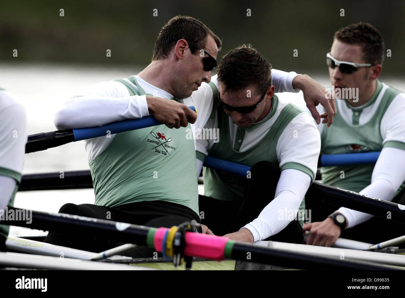 Cambridge rowers show their disappointment following their defeat to ...