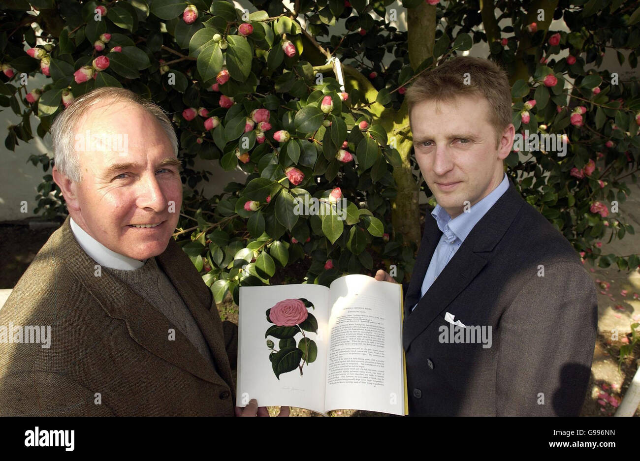 Ian Webster (L), head gardener at Chatsworth House and Lord Burlington ...
