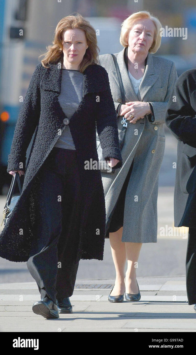 Julie robson arrives at southampton crown court in hampshire hi-res ...