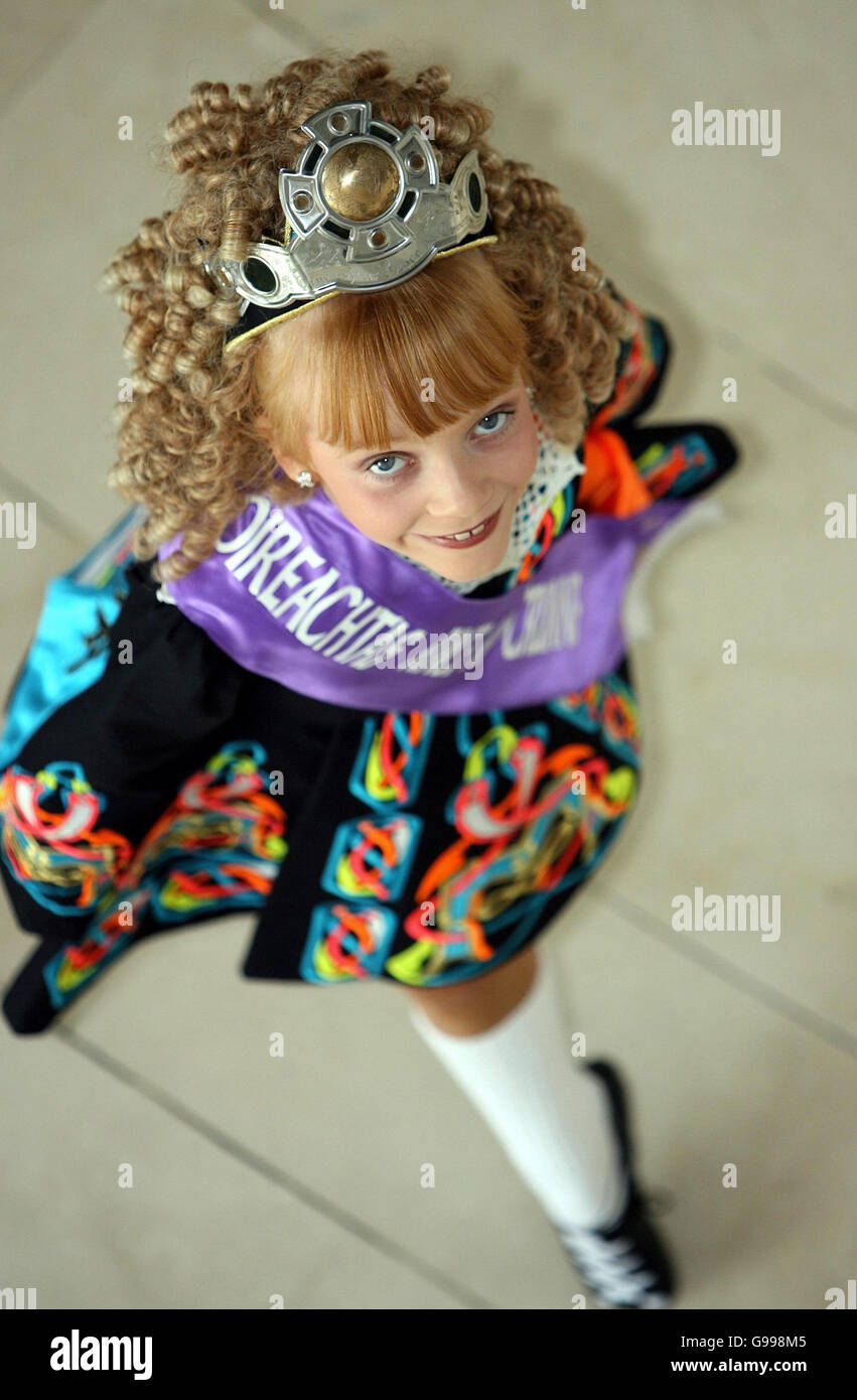 Etain Mulvenna,10, from the Mulvenna Acadamey of Irish Dancing, Belfast ...