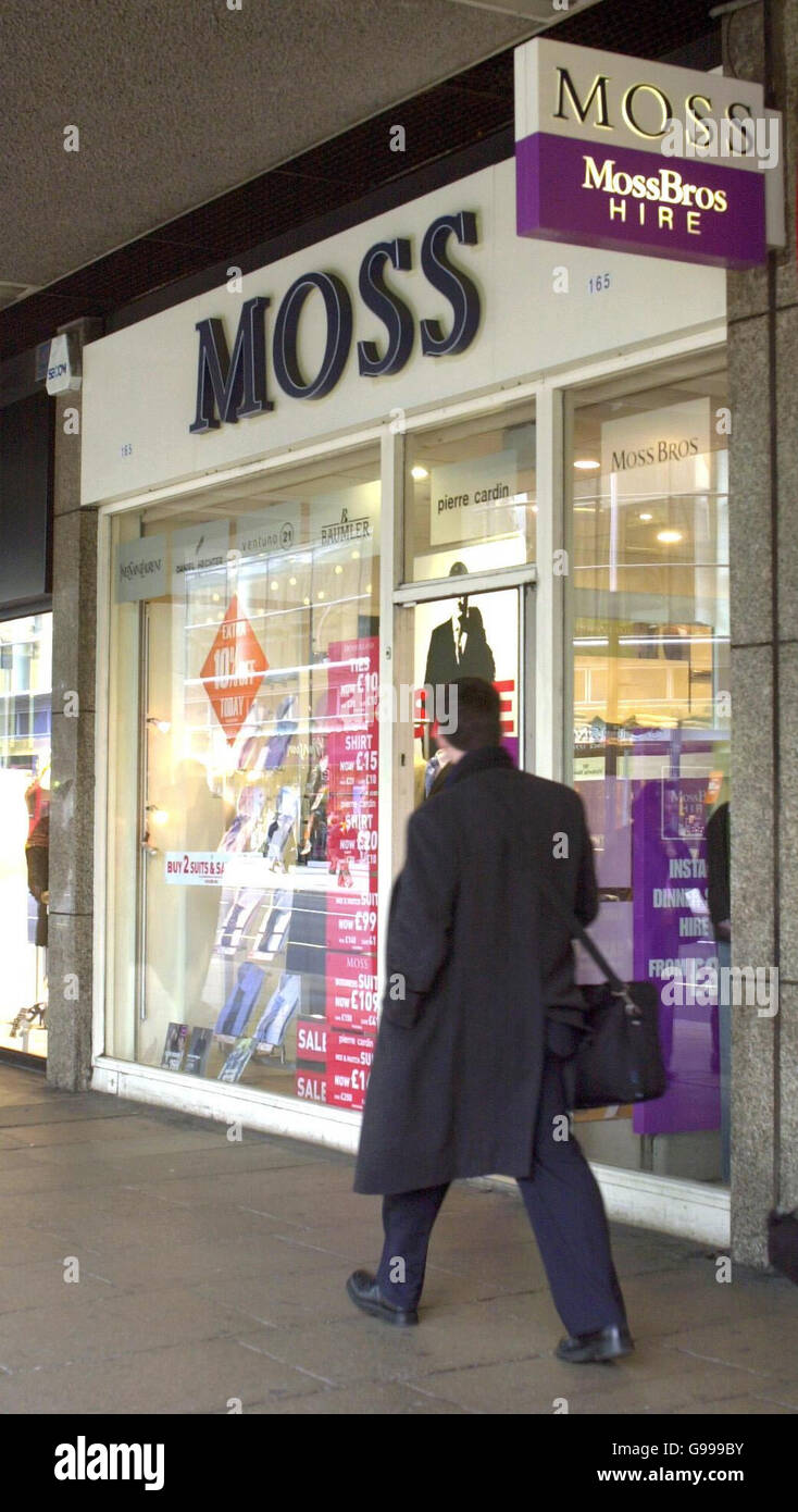 A Moss Bros store in London after the menswear retailer signalled a ...