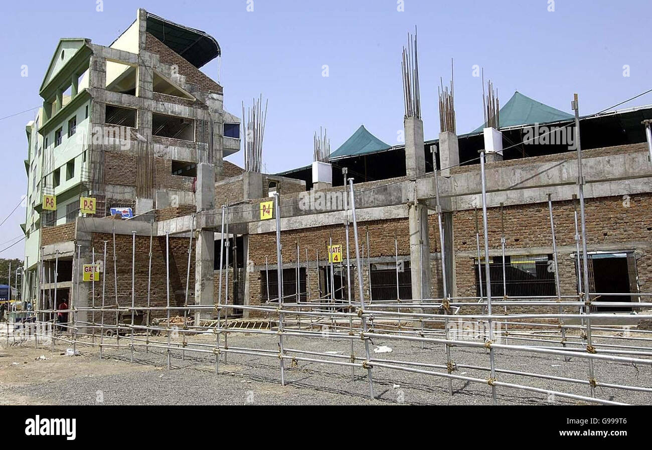 The players pavilion at the usha raje stadium hi-res stock photography ...