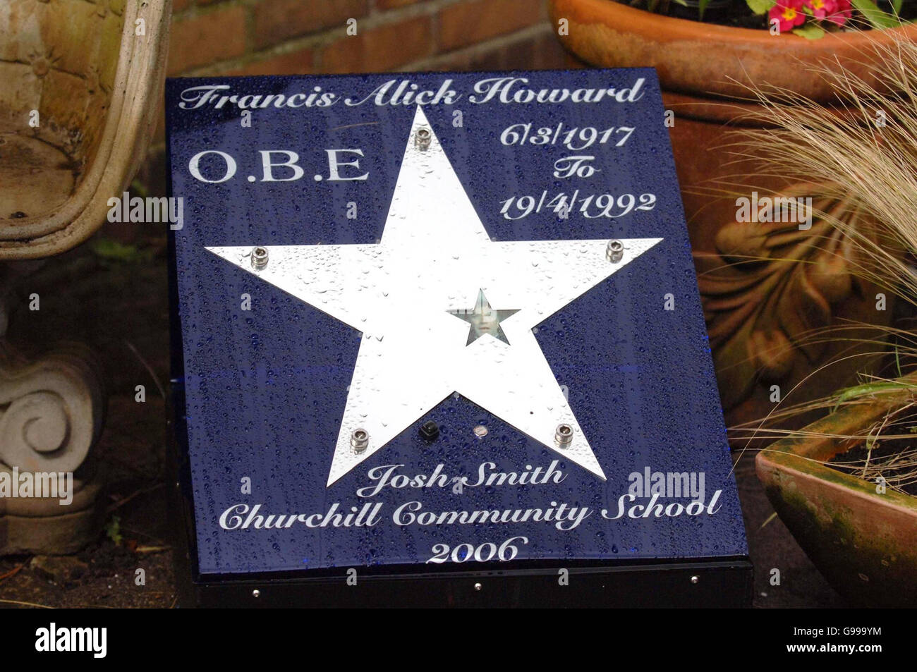 An item displayed in the garden of Wavering Down, the home and garden ...