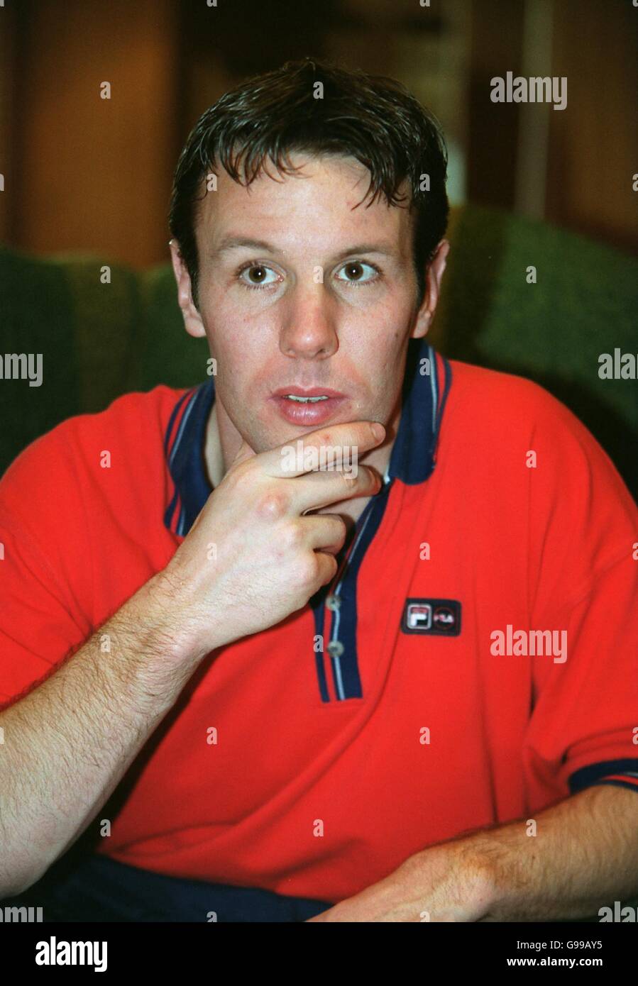Soccer - FA Carling Premiership - Craig Burley Interview Stock Photo ...