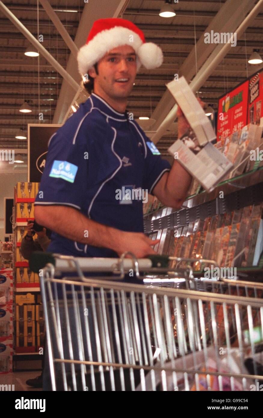 Nottingham Forest's Andy Johnson during his charity trolley dash at ...