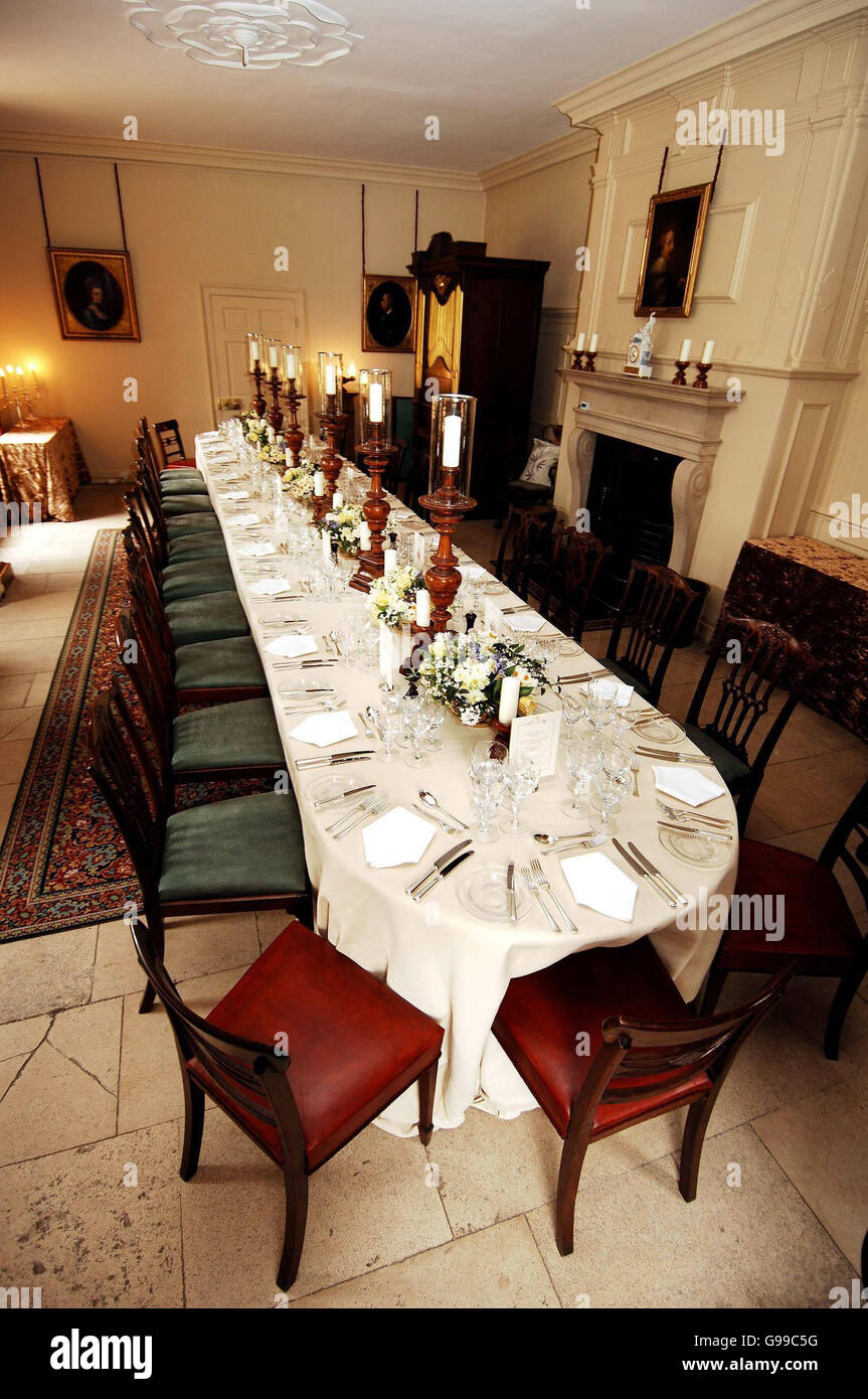 The dinning room at Kew Palace in West London, where the Queen will ...
