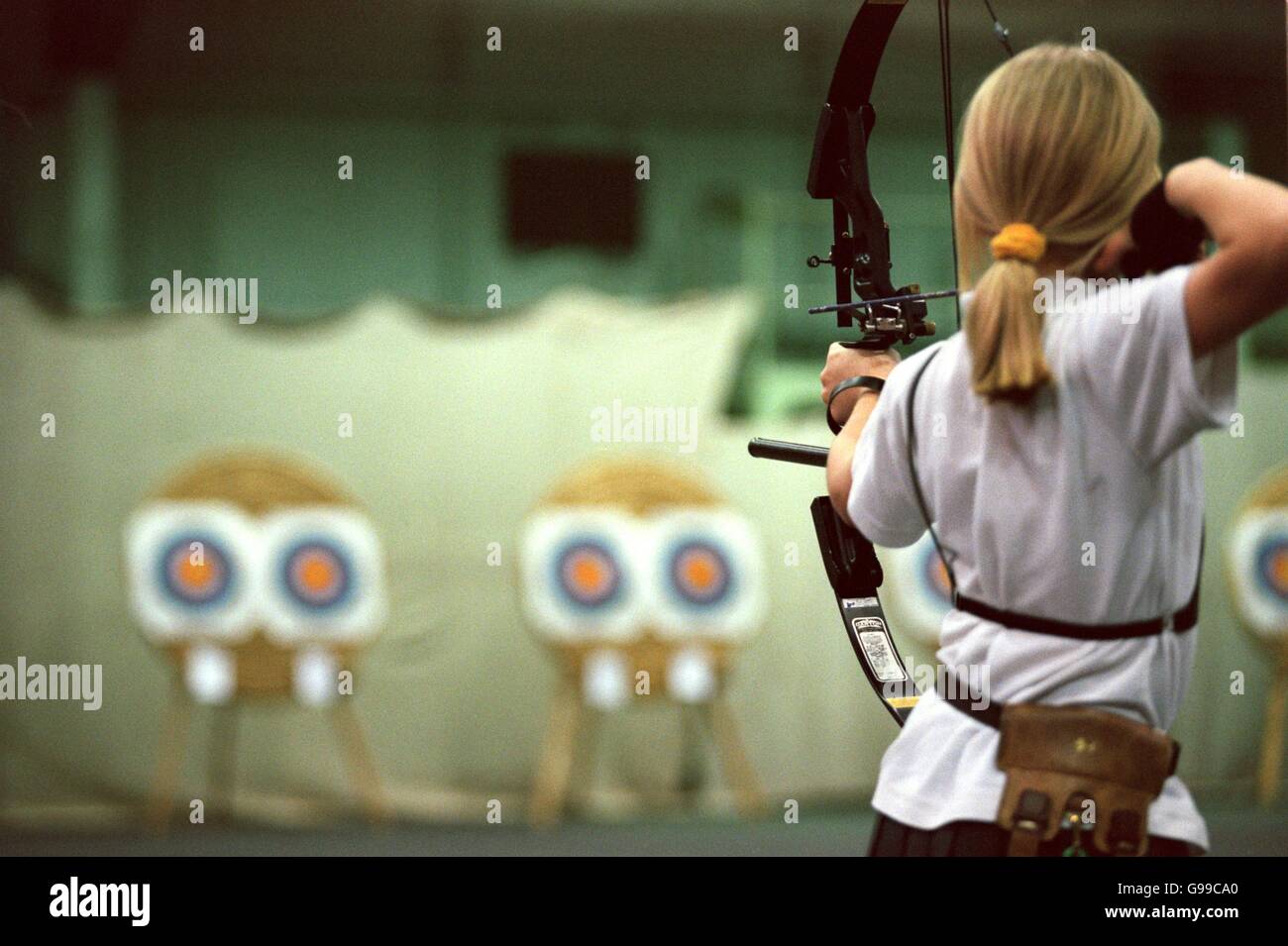 An archers eye view of the distant targets hi-res stock photography and ...