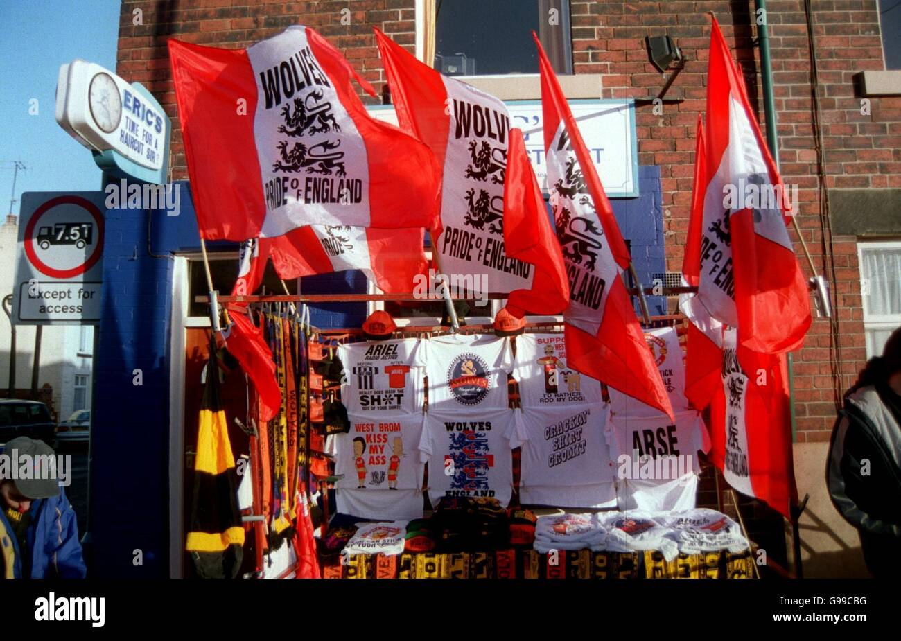 Flag stall souvenir flag humour football hi-res stock photography and ...