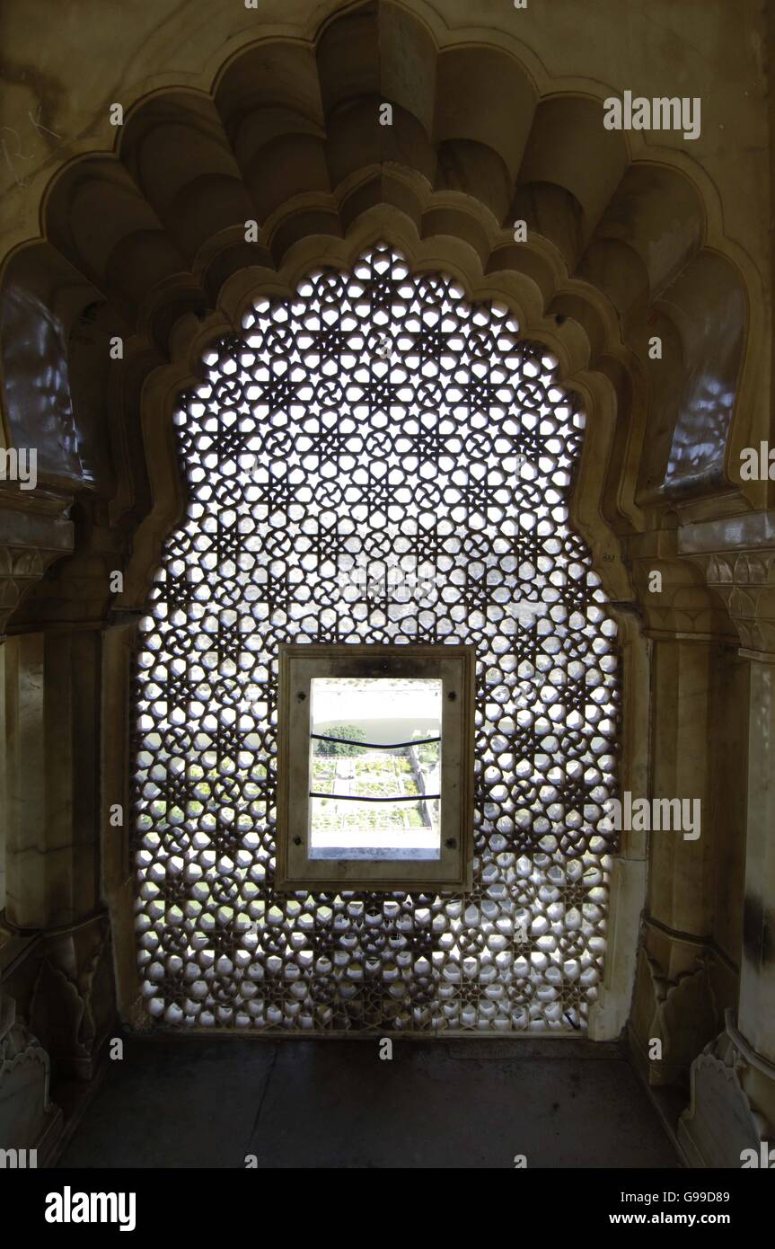 Amber Fort. A window in the Amber Fort in Jaipur, India Stock Photo - Alamy