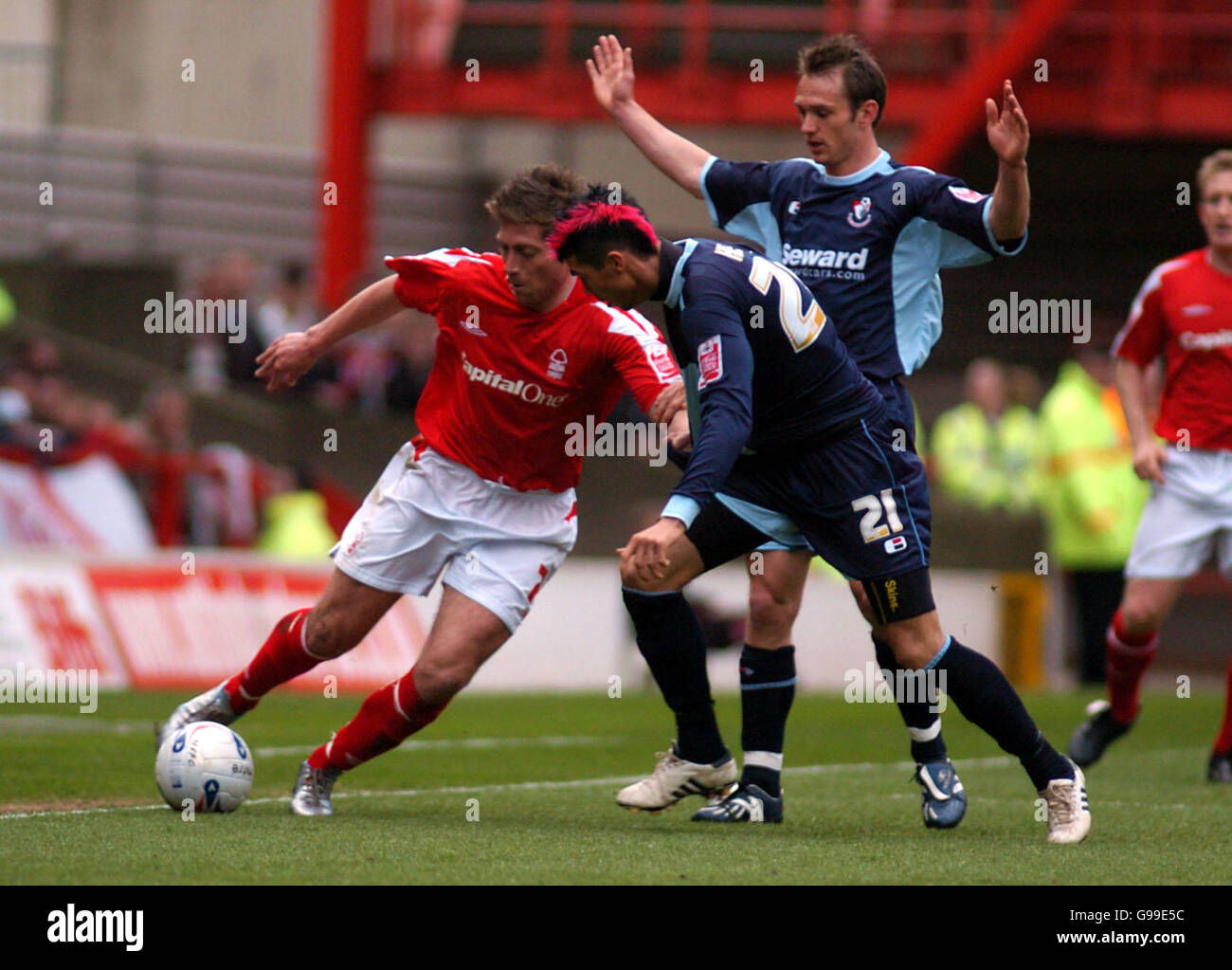 Nottingham forests nicky southall and afc bournemouths callum hart hi ...