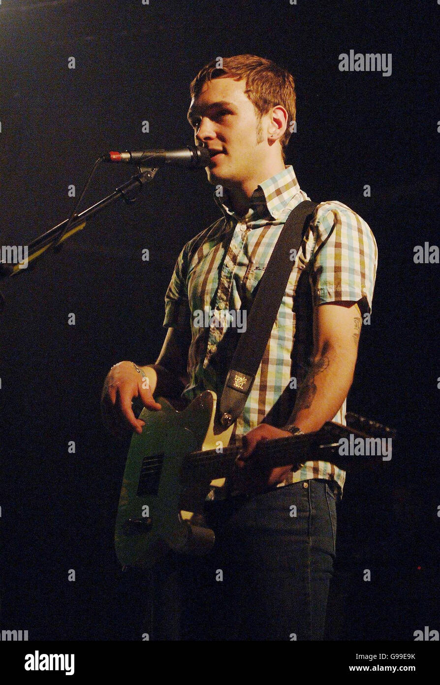 Preston from The Ordinary Boys on stage at the Hammersmith Palais ...