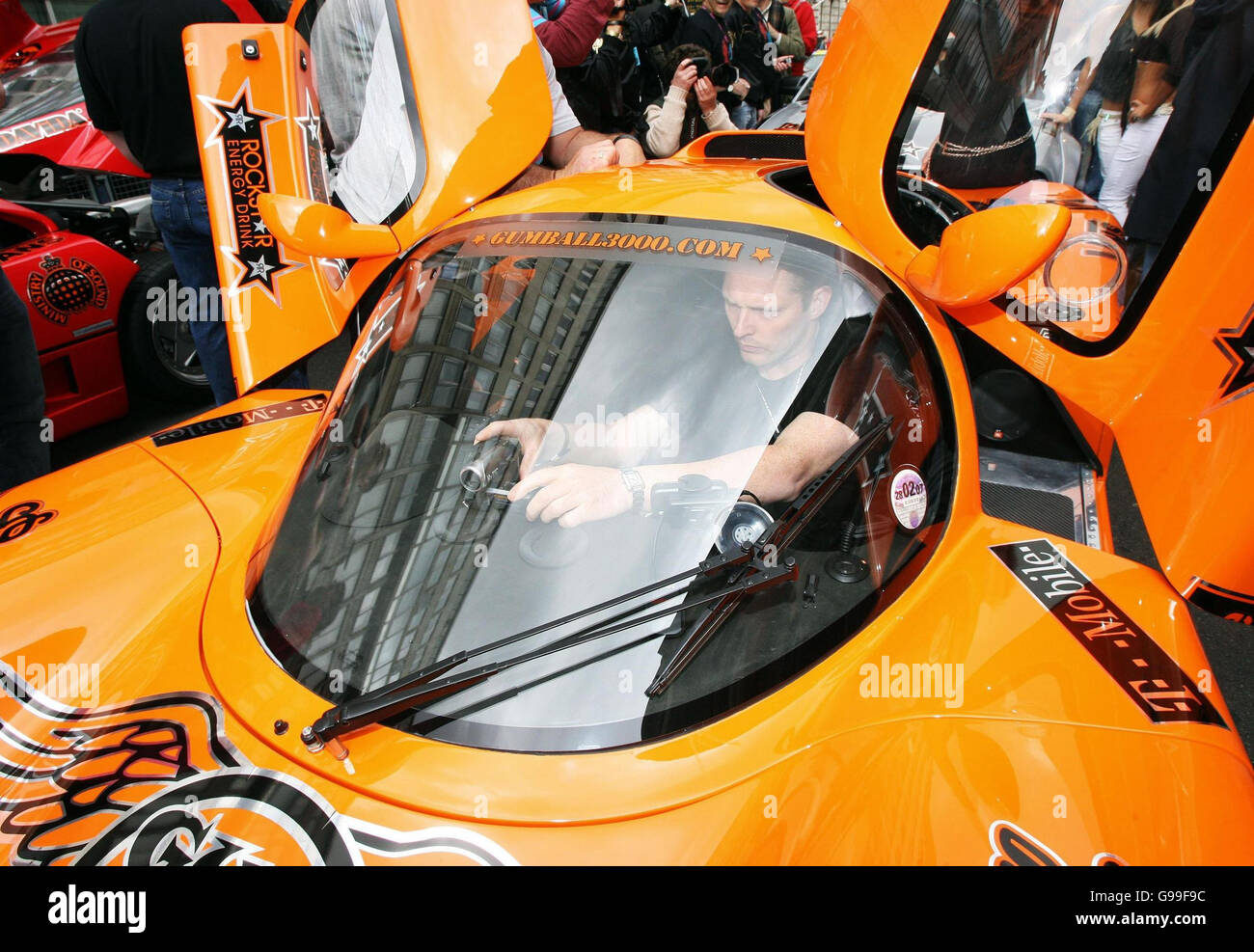 Participant start car rally gumball in pall mall in london hi-res stock ...