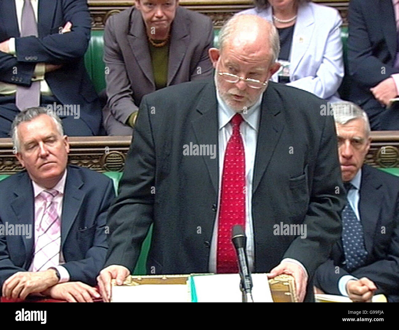 Home Secretary Charles Clarke speaks in the House of Commons in the ...