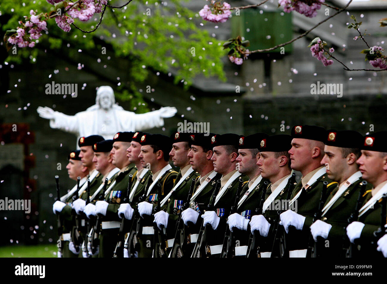 An Irish Army Guard of Honour the annual 1916 Commemoration Ceremony in ...