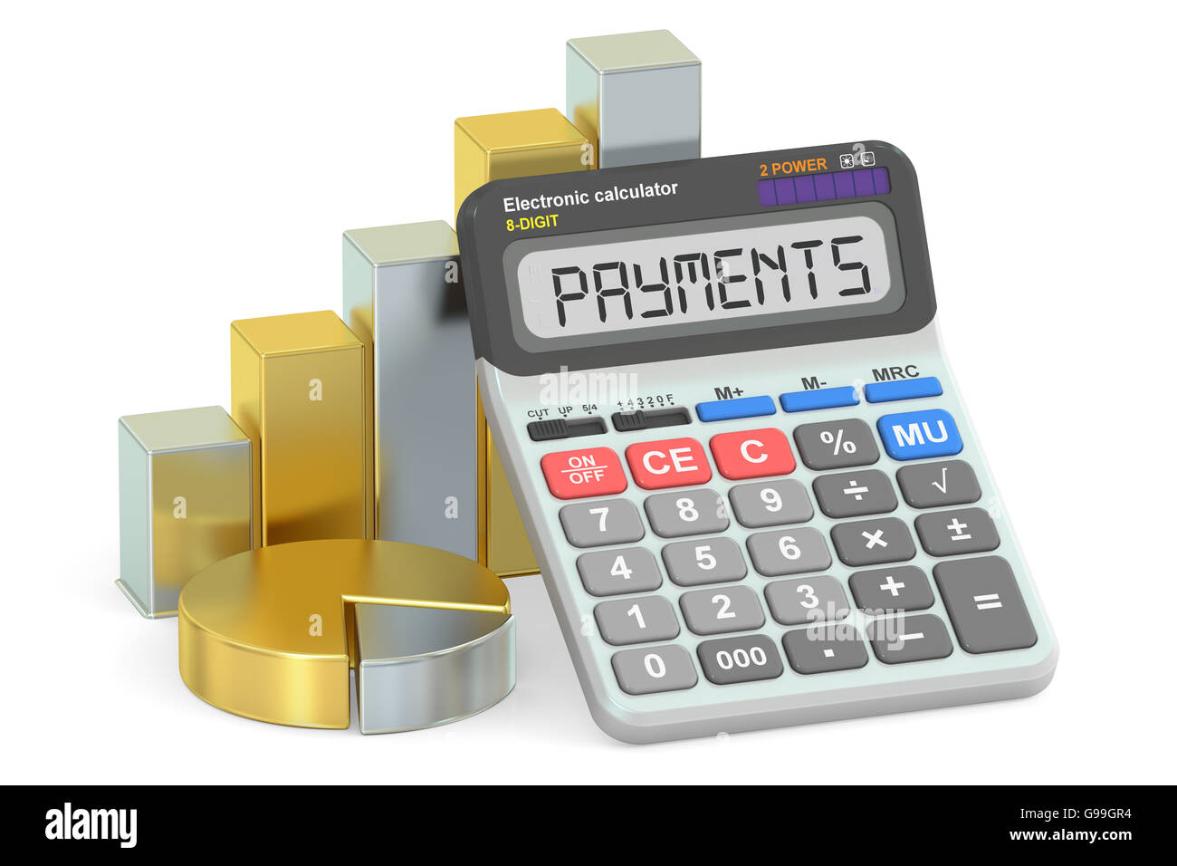 Payments concept, 3D rendering isolated on white background Stock Photo ...