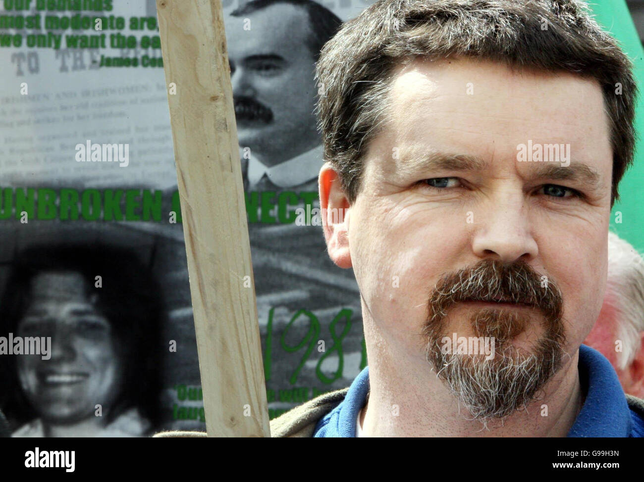 Niall Monaghan, one of the so-called Colombia Three, demonstrating in O ...