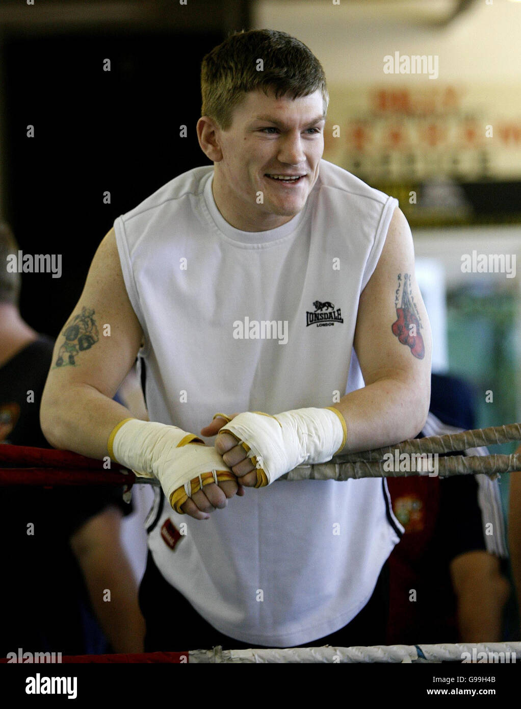 Ricky hatton trains gym in hyde hi-res stock photography and images - Alamy