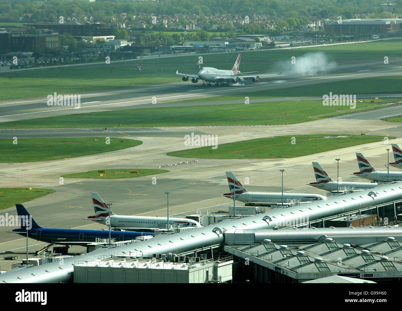 The view from the new control tower at heathrow hi-res stock ...