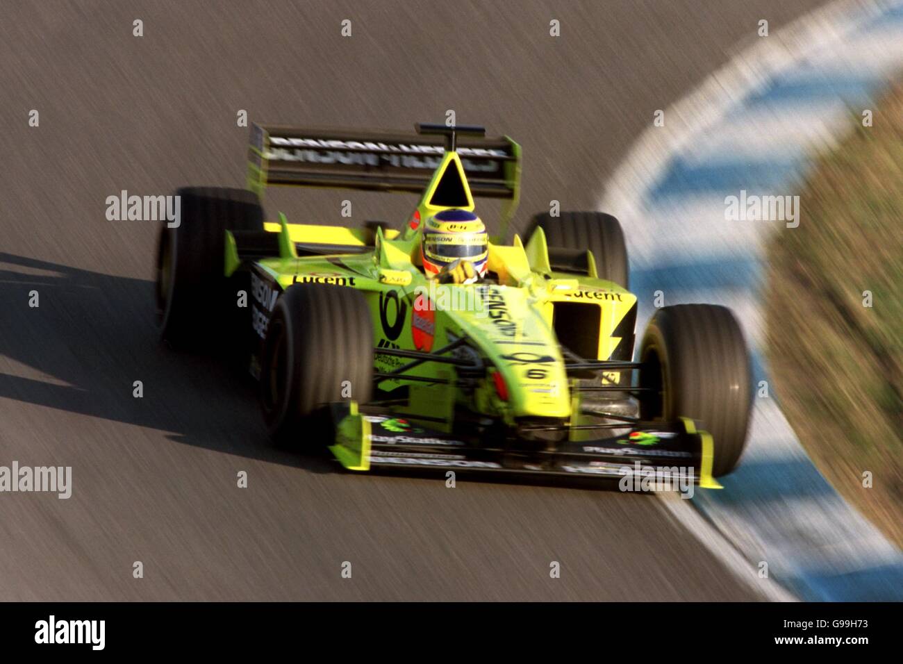 Jordans jarno trulli puts in a quick lap during testing hi-res stock ...