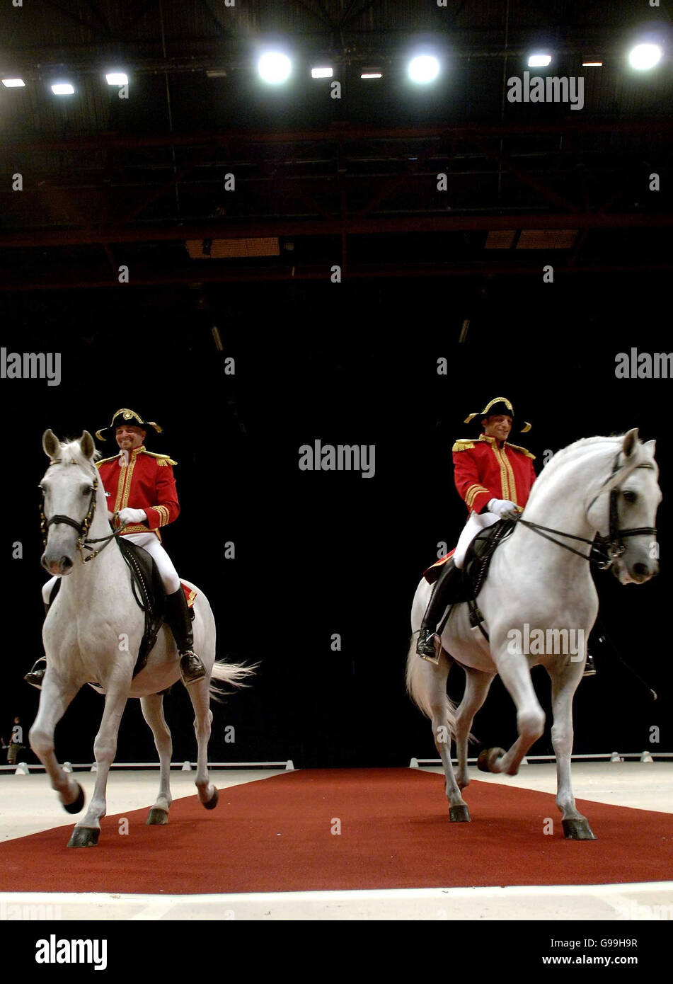 Lipizzaner Stallion Conversano Belladonna and rider Redha Gharsa (left ...