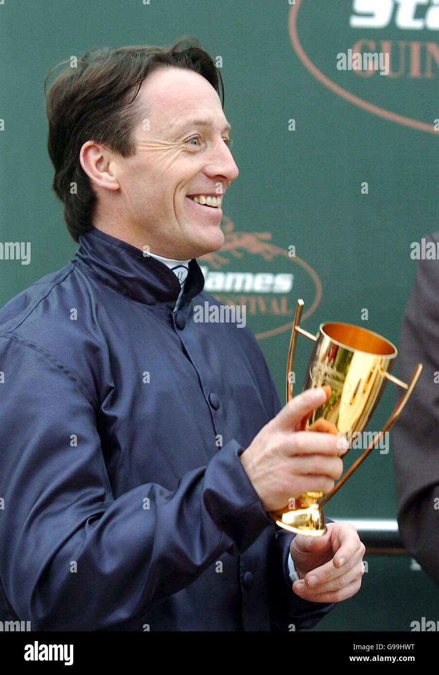 Jockey kieren fallon at the rowley mile racecourse hi-res stock ...