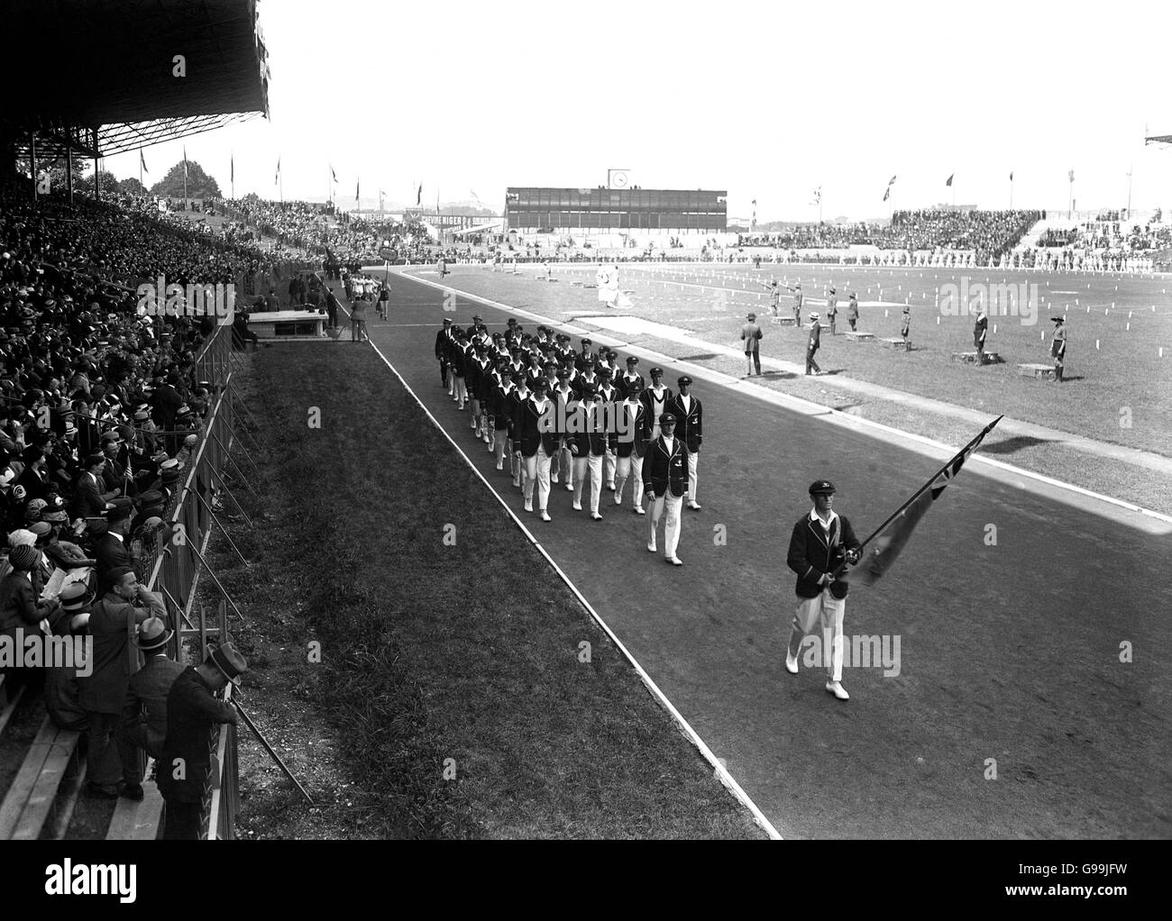 1924 Olympic Games - Opening Ceremony - Colombes Stadium Stock Photo ...