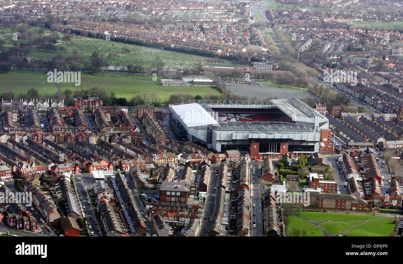 Anfield Stadium Aerial Stock Photos & Anfield Stadium Aerial Stock ...